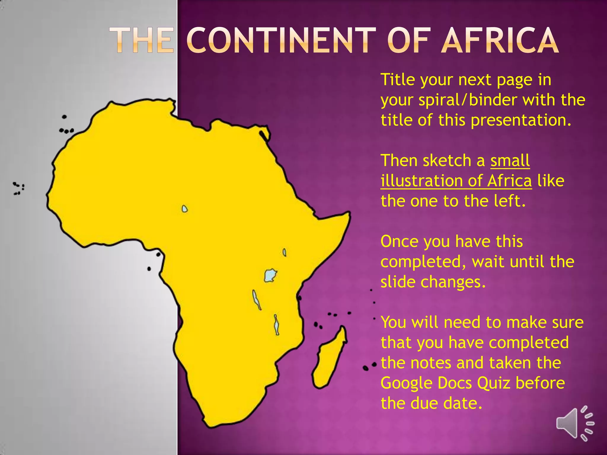 The Continent of Africa | PPTX