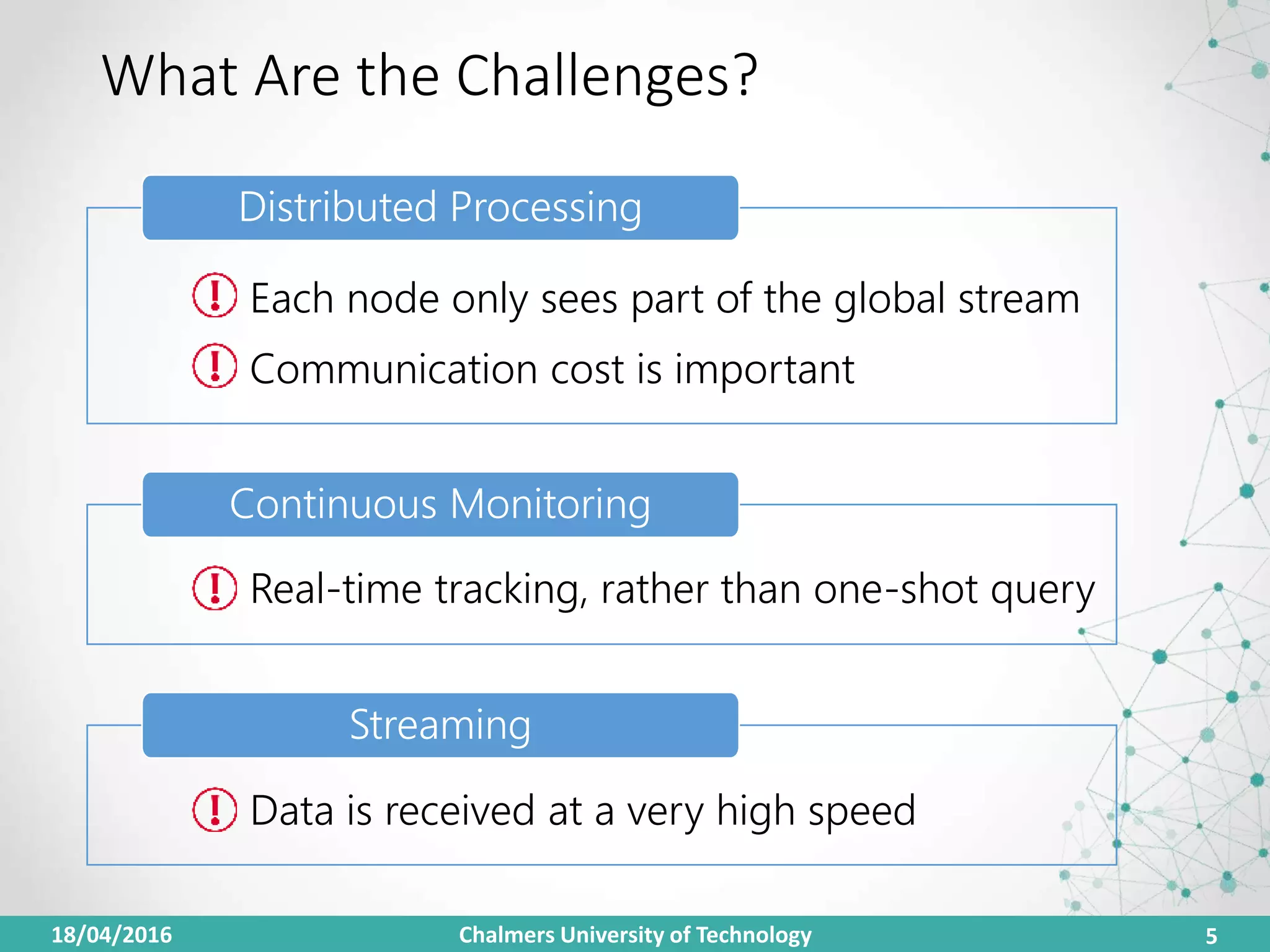 The Continuous Distributed Monitoring Model | PPT