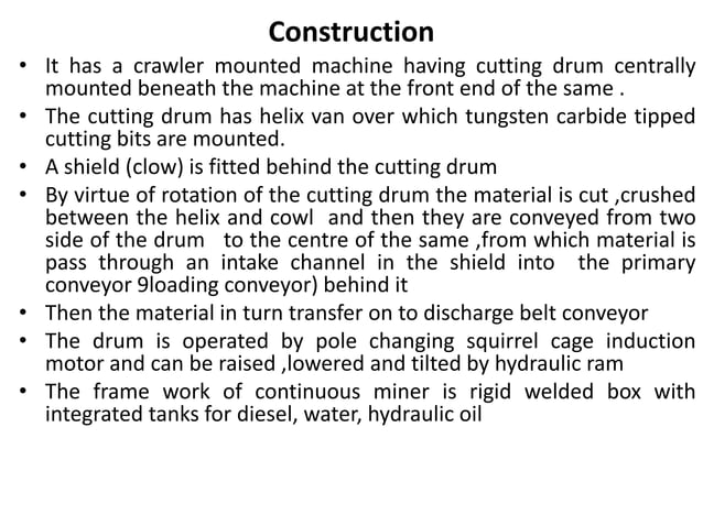 The continuous surface miner | PPTX