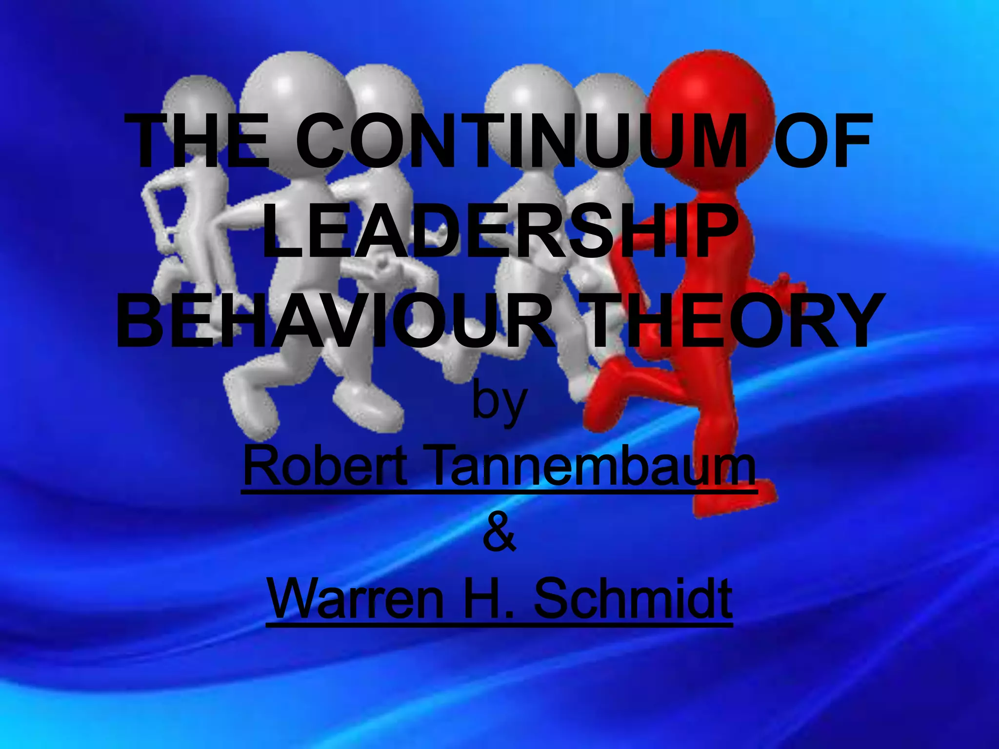 The Continuum of Leadership Behaviour Theory | PPTX