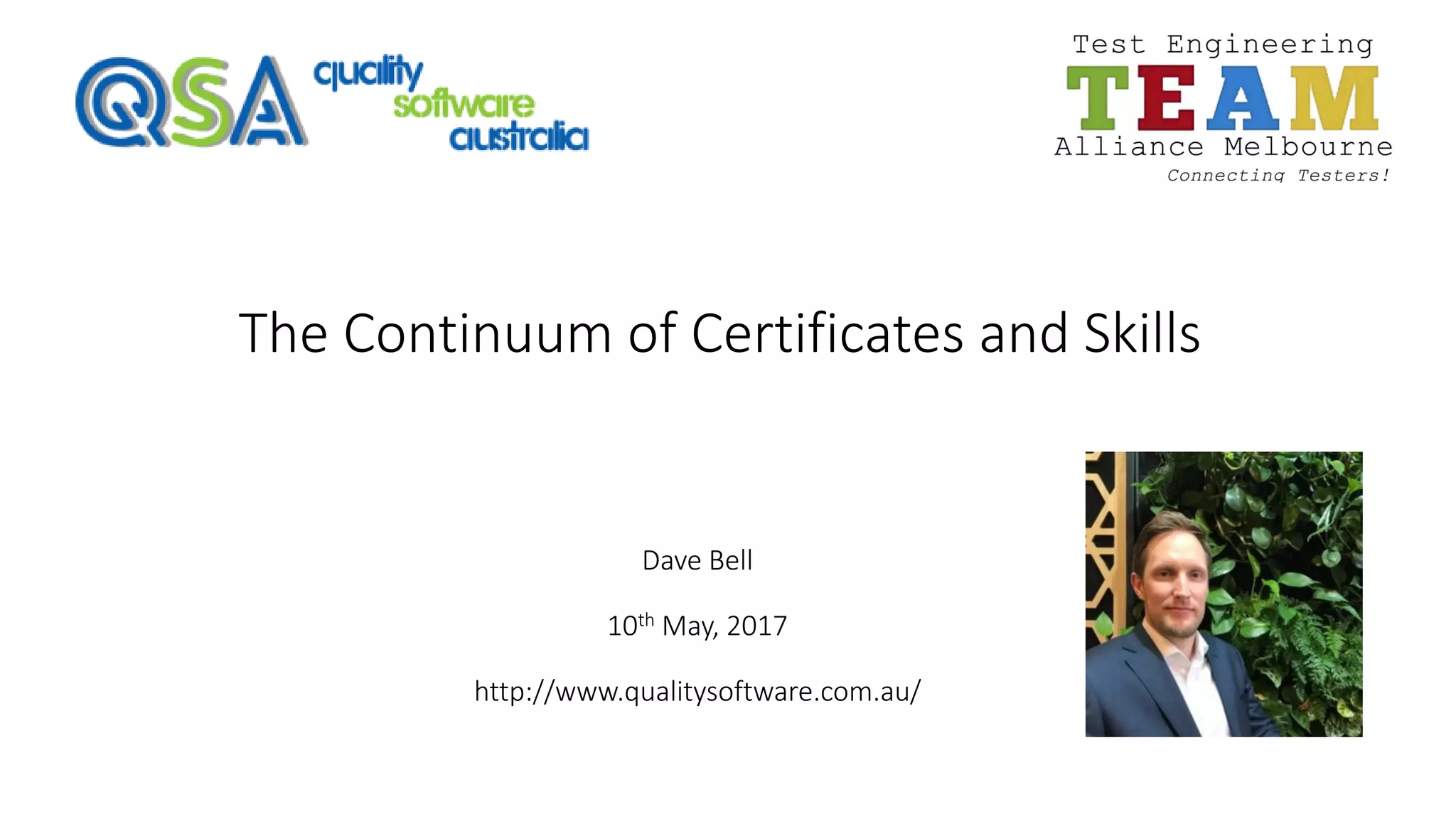 The Continuum of Skills and Certificates | PDF