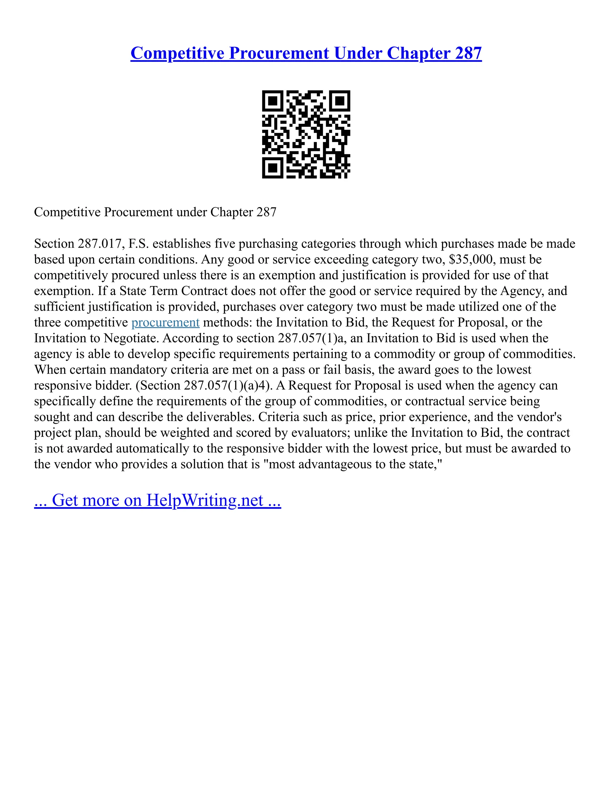 The Contract And Procurement Management Process | PDF