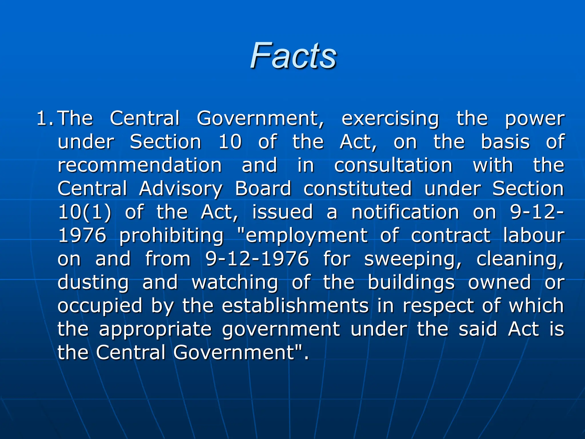 The Introduction of Contract Labour Acts | PPT