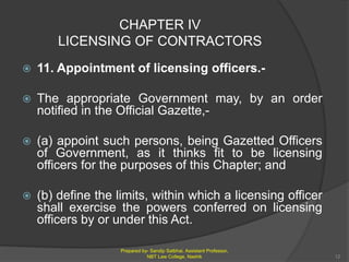 The Contract Labour (Regulation and Abolition) Act-1970 | PPTX