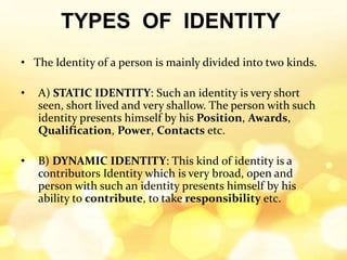 THE CONTRIBUTOR’S IDENTITY ppt | PPTX