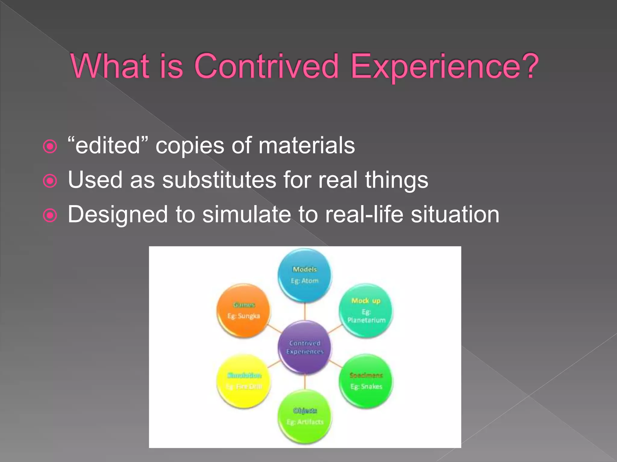 The contrived experience | PPT