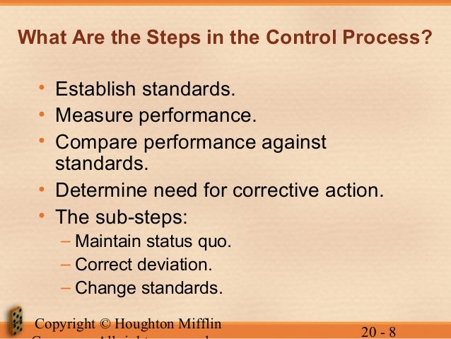 The controlling process