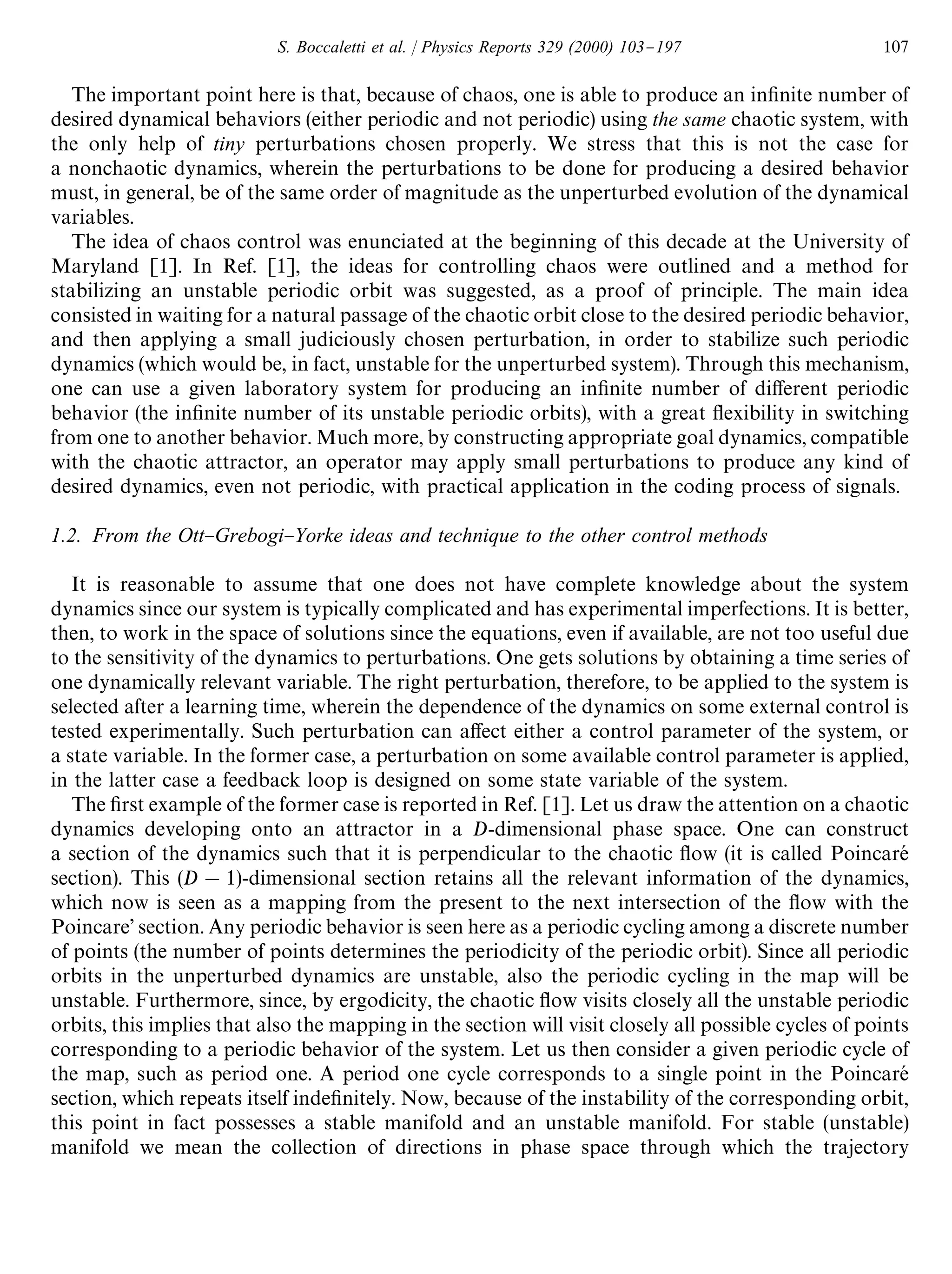 The control of chaos | PDF