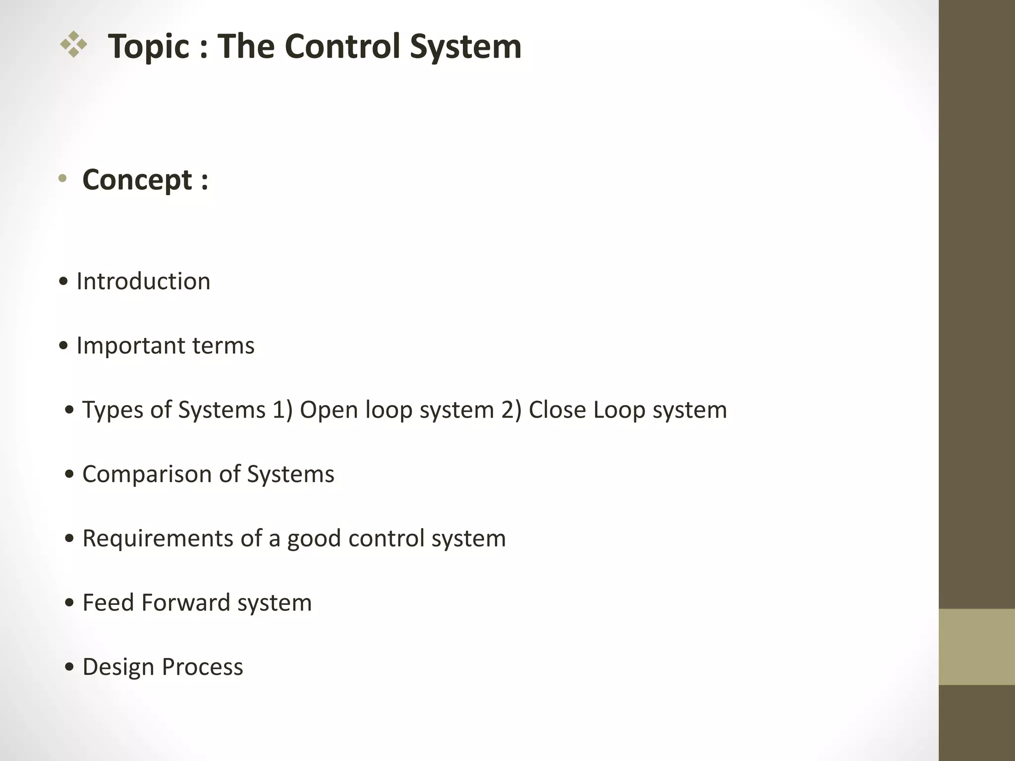 The control system | PPTX