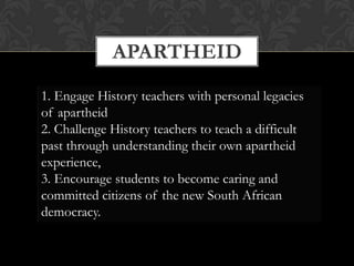 The controversy around apartheid | PPTX