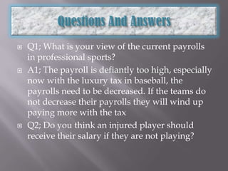 The controversy of sports salaries | PPTX