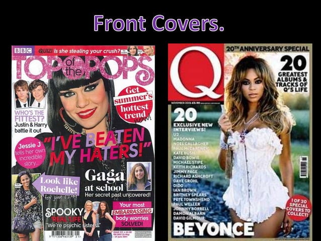 The conventions of pop music magazines | PPTX