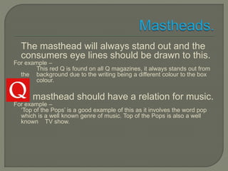 The conventions of pop music magazines | PPT