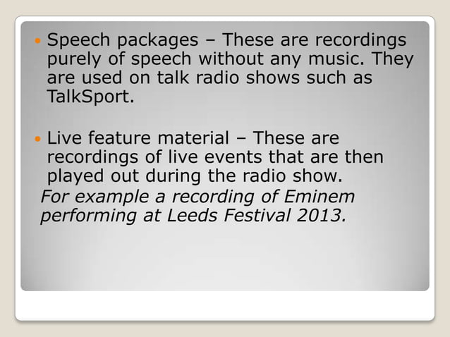 The Conventions of Speech Writing for Radio | PPTX | Musicals | Genres