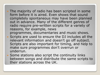 The Conventions of Speech Writing for Radio | PPTX