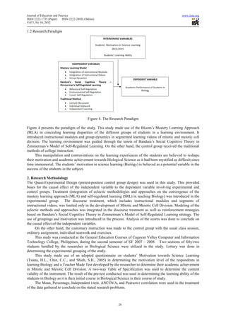 The convergence of mastery learning approach and self regulated ...