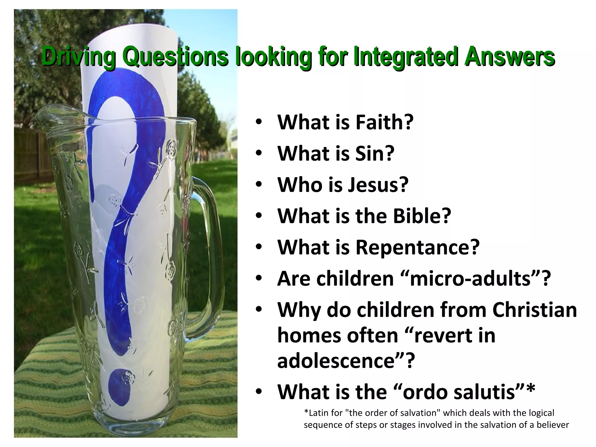 The conversion of children & faith development | PPT