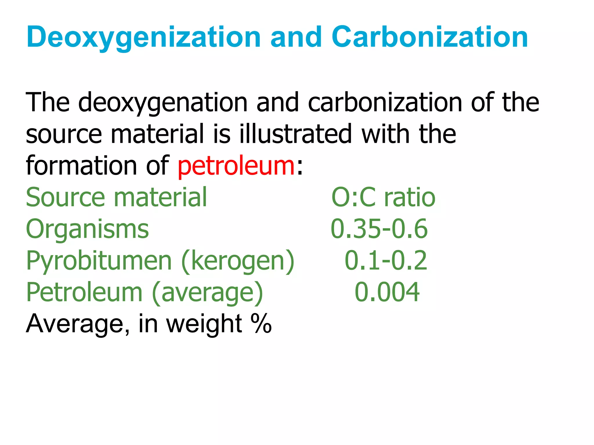 The conversion of organic matter to petroleum | PPTX