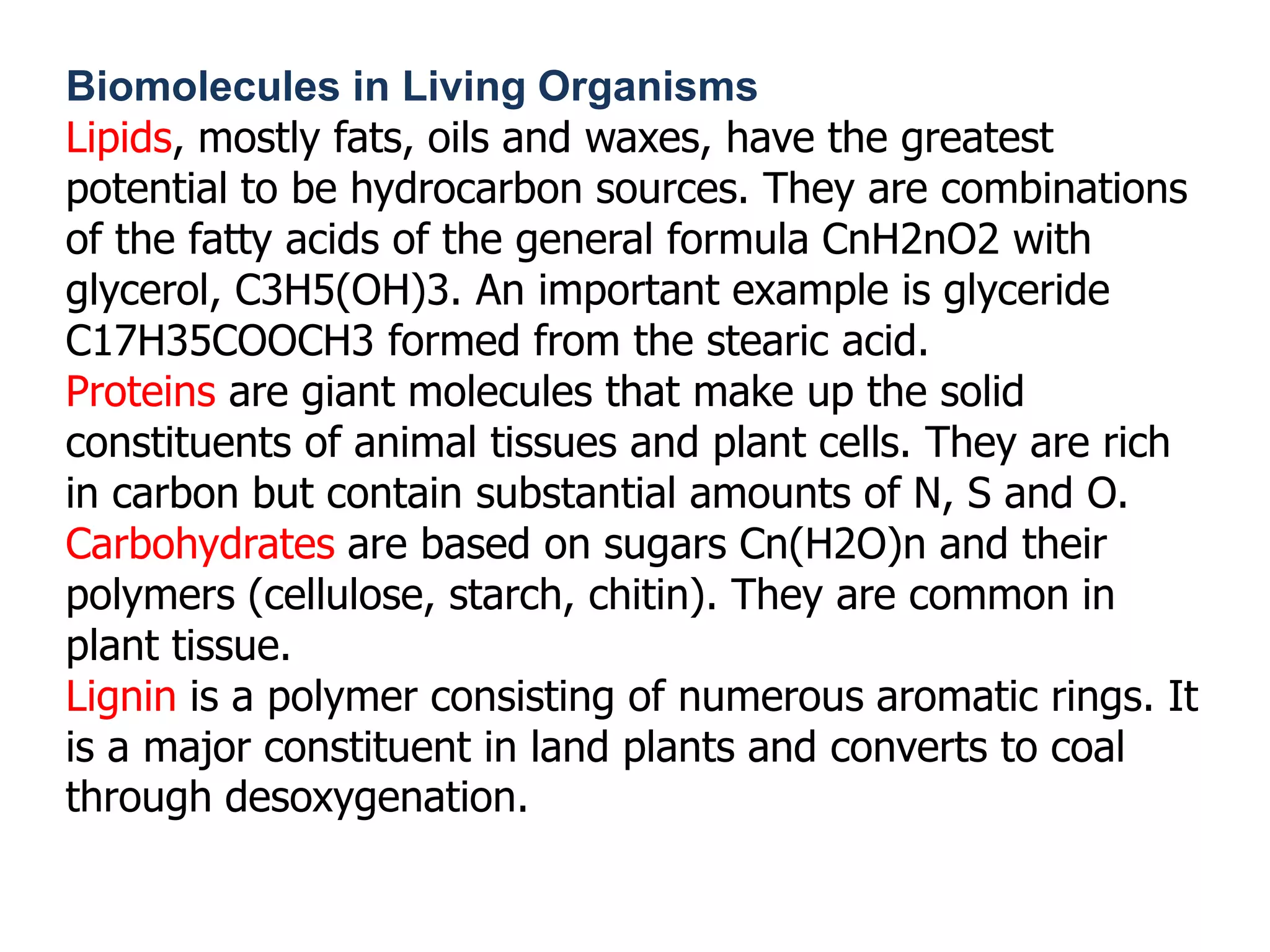 The conversion of organic matter to petroleum | PPTX