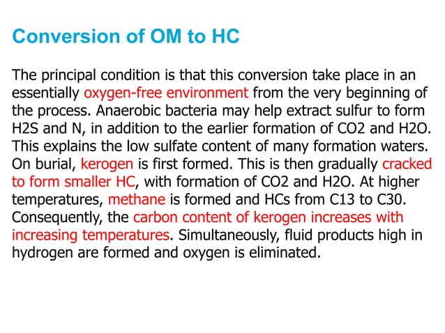 The conversion of organic matter to petroleum | PPTX | Chemistry | Science