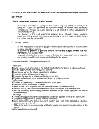 The cooperatives and the national development goals and agenda | PDF