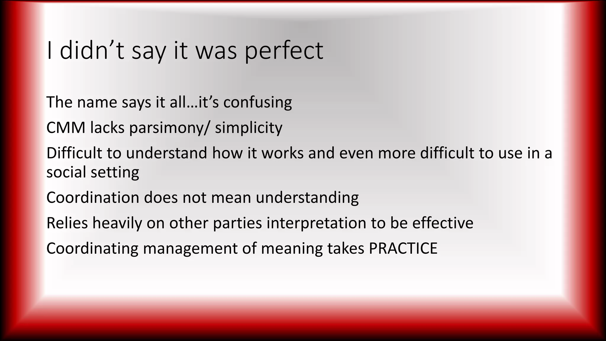 The coordinated management of meaning | PPTX