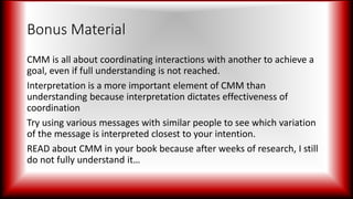 The coordinated management of meaning | PPTX