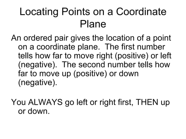 The Coordinate Plane | PPT
