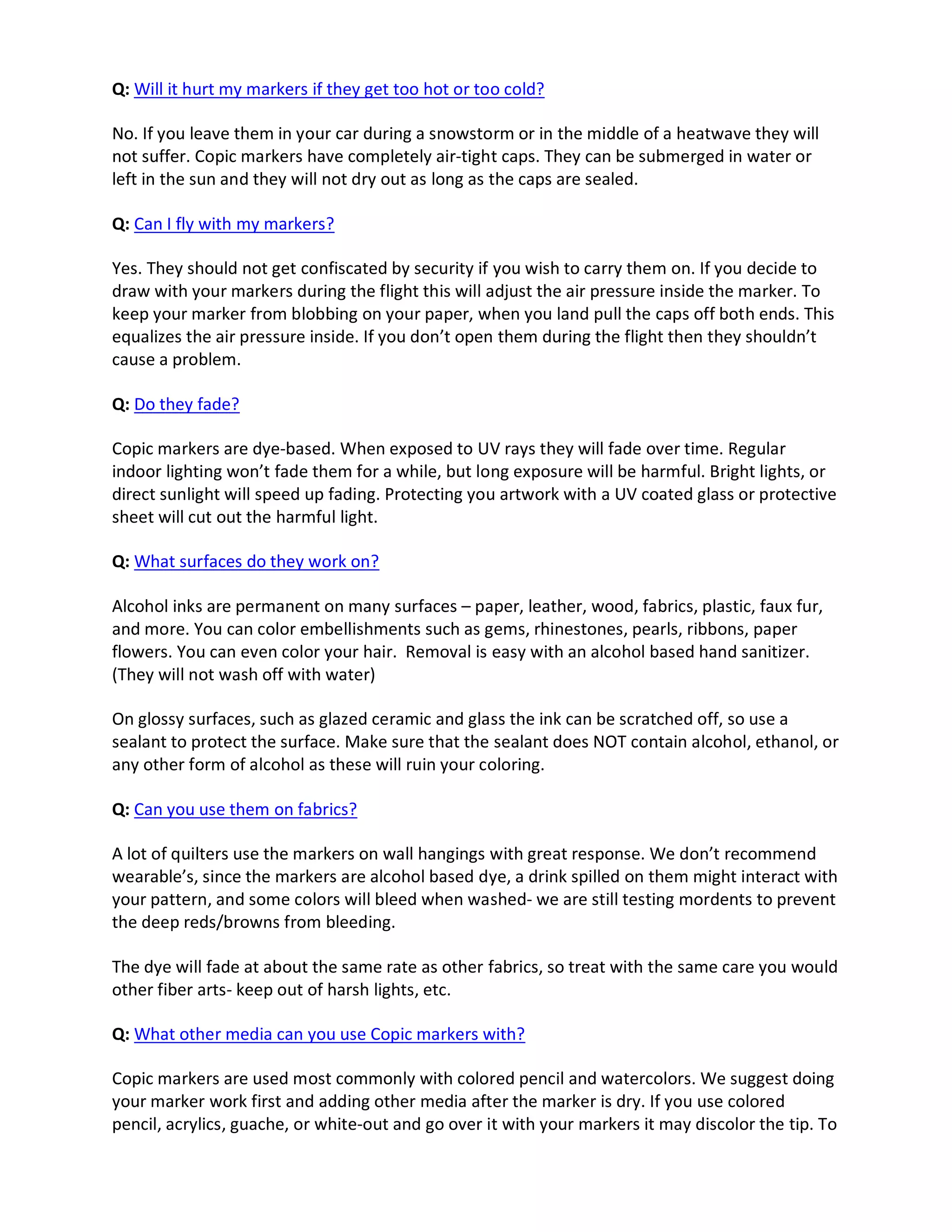 The copic marker basics | PDF