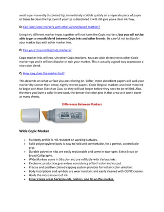 The copic marker basics | PDF