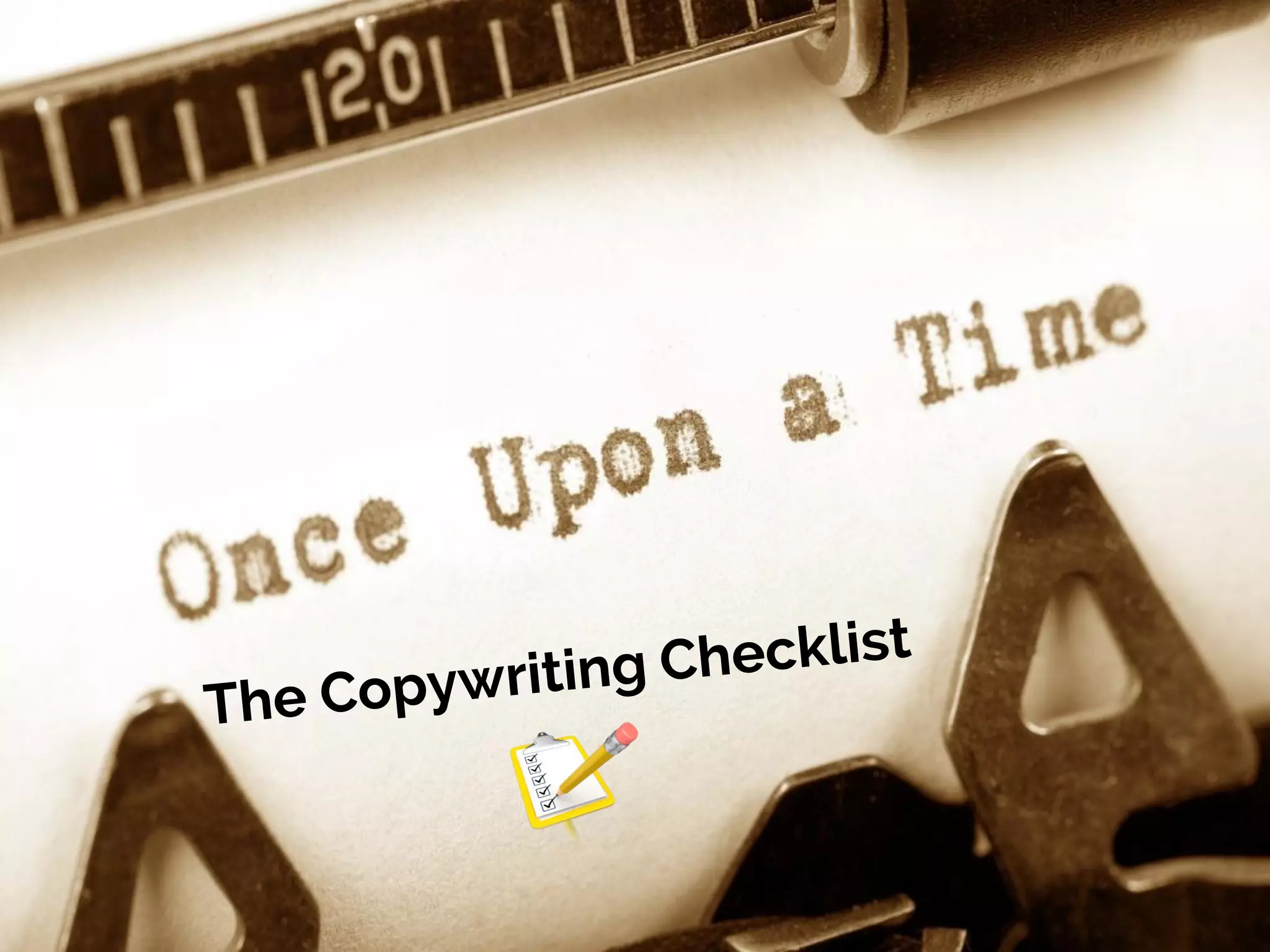 The copywriting checklist | PPT