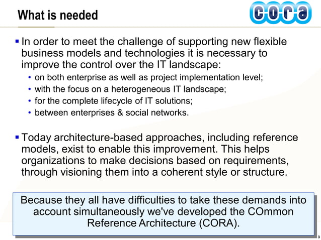 The CORA Model Explained | PDF
