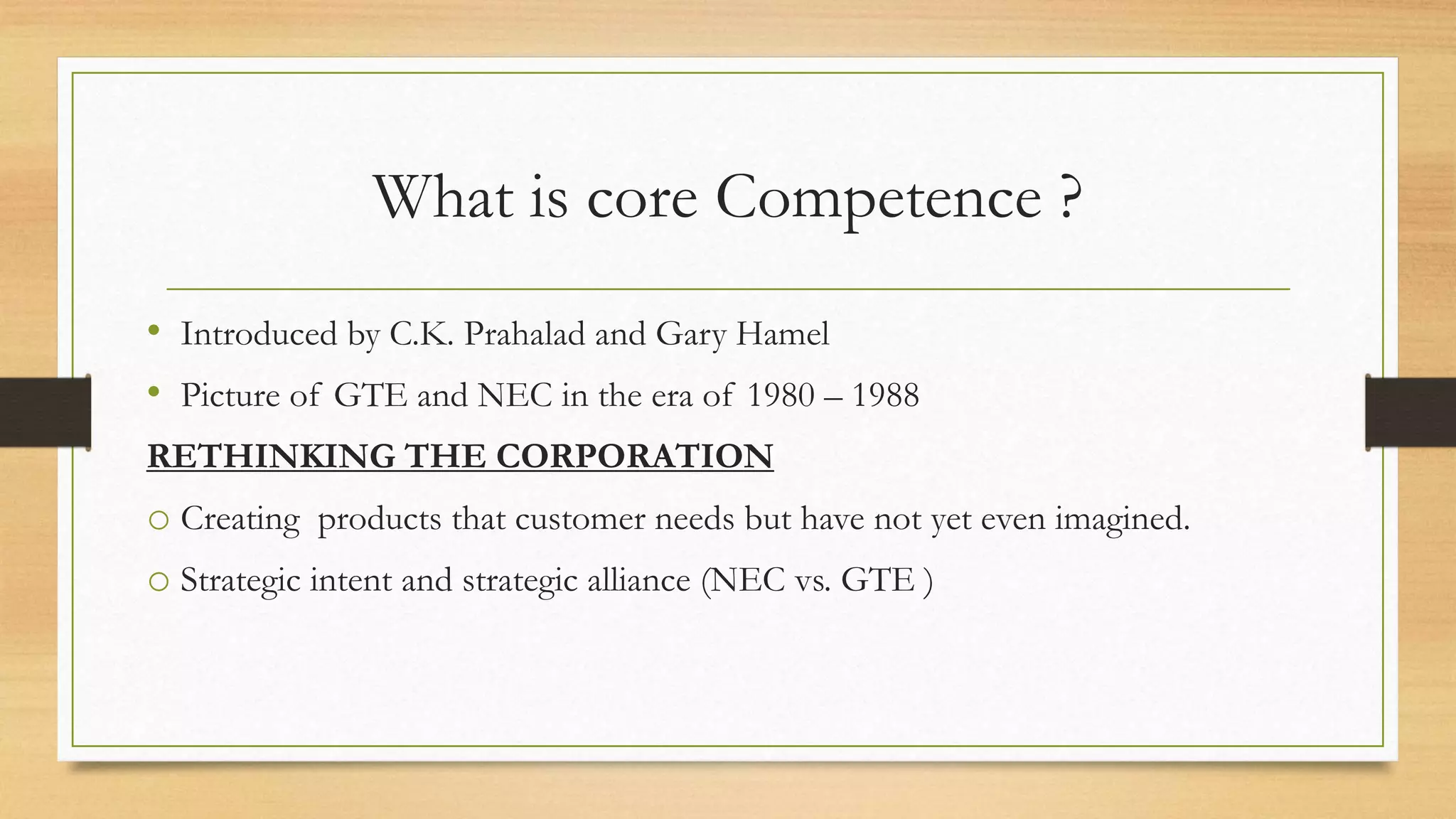 The core competence of the corporation ppt | PPTX