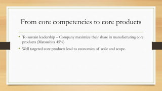 The core competence of the corporation ppt | PPTX