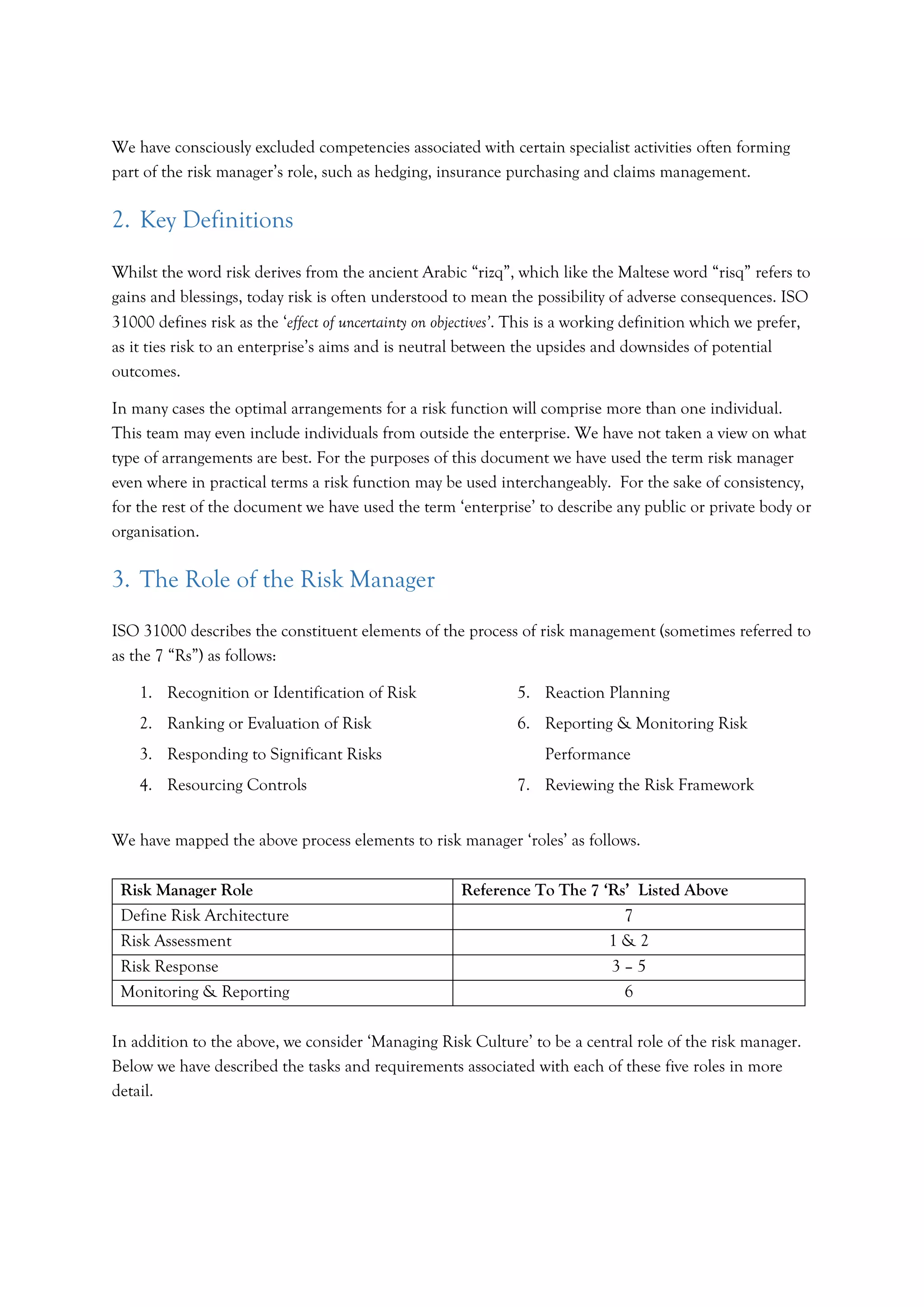 The Core Competencies of a Professional Risk Manager | PDF