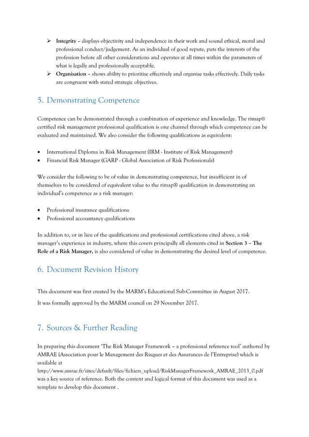 The Core Competencies of a Professional Risk Manager | PDF