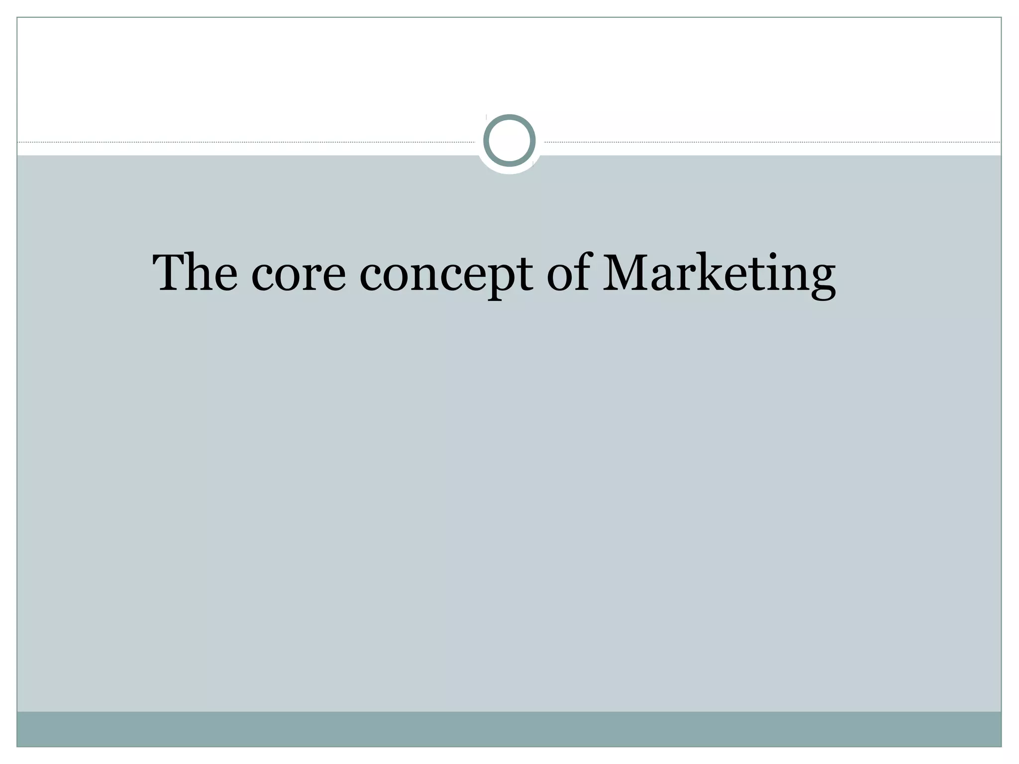 The core concept of marketing | PPT