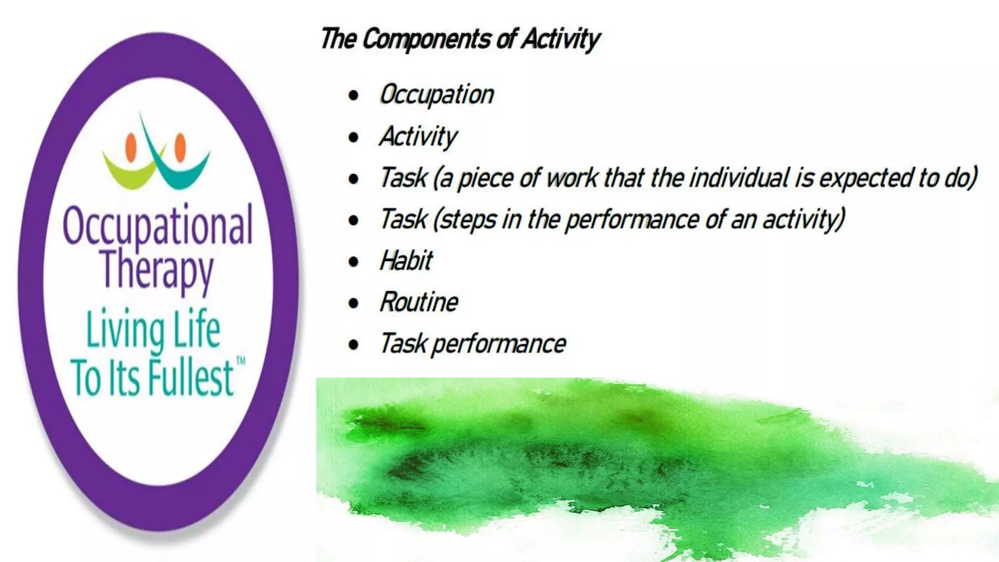 The Core Concepts of Occupational Therapy part 4 | PPTX