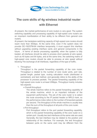 The core skills of 4g wireless industrial router with ethernet | PDF ...