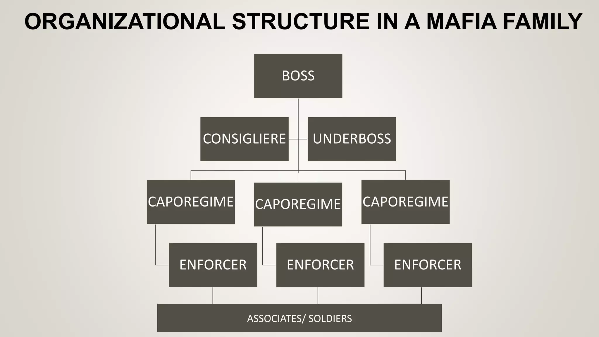 ORGANIZATIONAL COMPLEXITY IN- The corleone family | PPTX