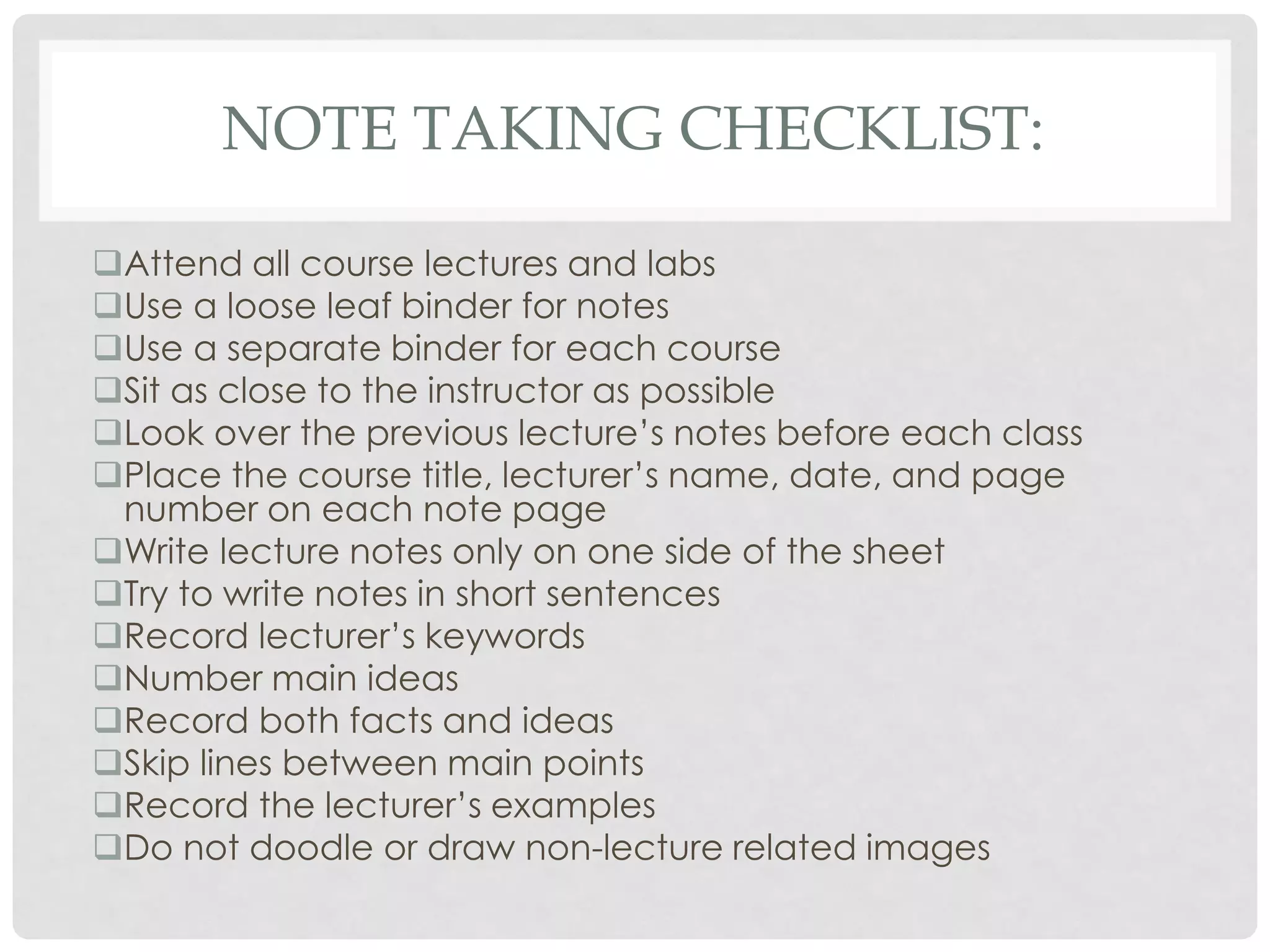 The cornell note taking system | PDF