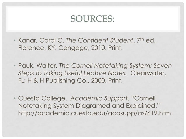 The cornell note taking system | PDF | Educational Assessment | Education