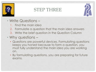 The cornell note taking system | PDF