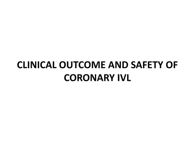 Coronary intravascular lithotripsy and lasers/ IVL | PPTX | First Aid ...