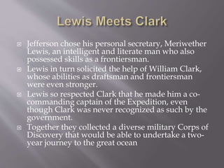The Corps of Discovery (Lewis and Clark Expedition) | PPTX