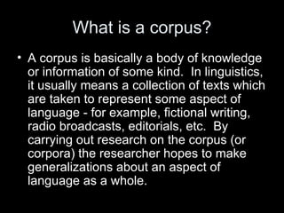 The Corpus In The Classroom | PPT