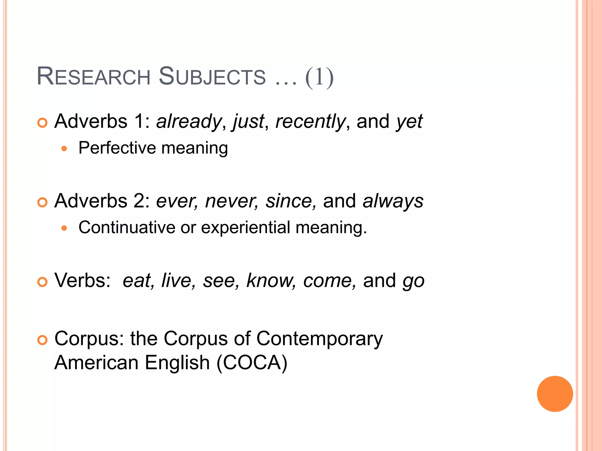 The corpus research method | PPT