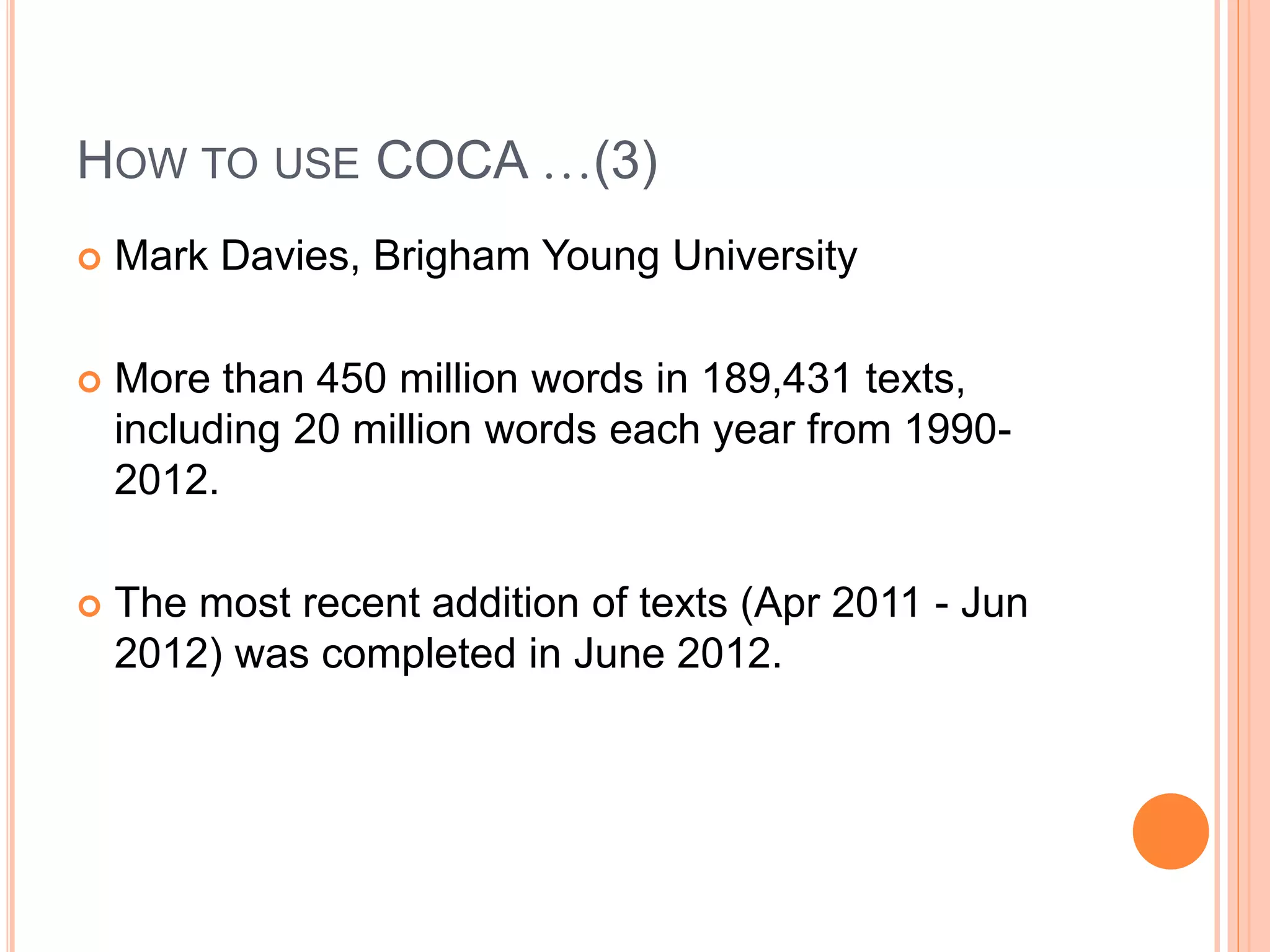 The corpus research method | PPT