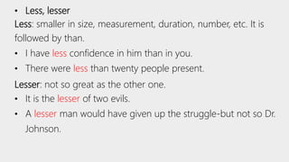 The correct use of Adjectives | PPTX