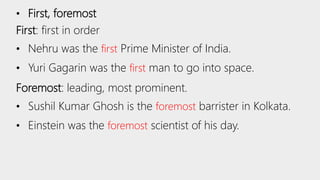 The correct use of Adjectives | PPTX